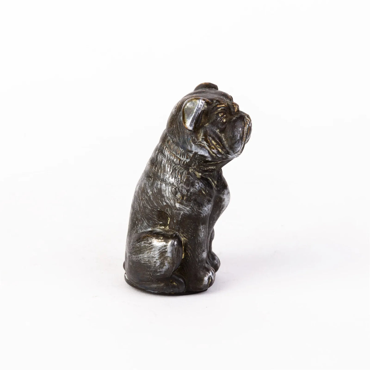 19th Century Silver Seated Bulldog - SOLD – Duke & Winston