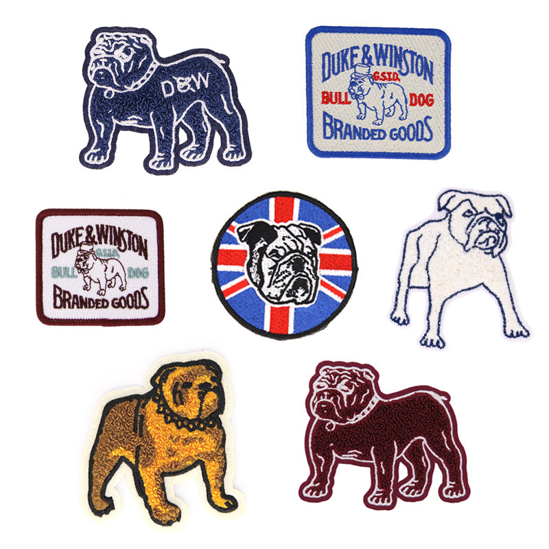 Bulldog Chenille Patch Collection – Duke & Winston