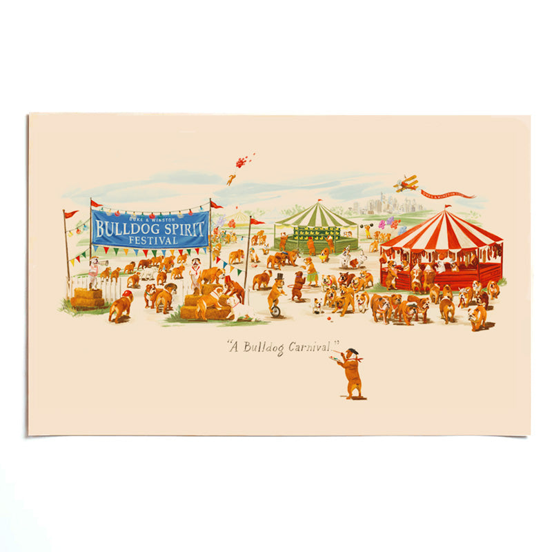 Bulldog Carnival Fine Art Print – Duke & Winston