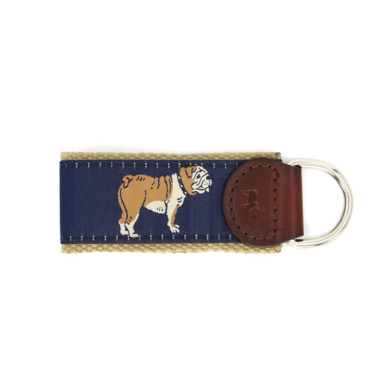 Bulldog Key Fob (Navy) – Duke & Winston