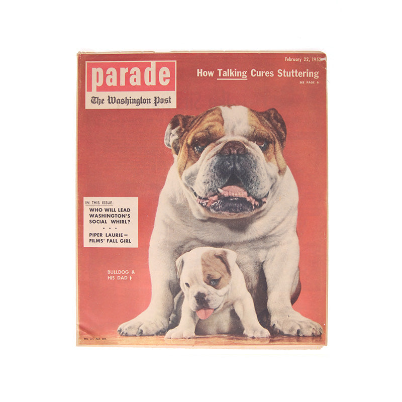 Bulldog & His Dad - Parade Magazine Feb, 22 1953 - SOLD – Duke & Winston