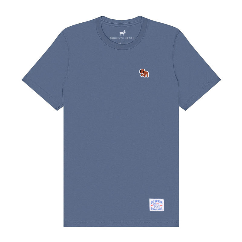Mini Bulldog Patch Tee (Steel Blue) – Duke & Winston
