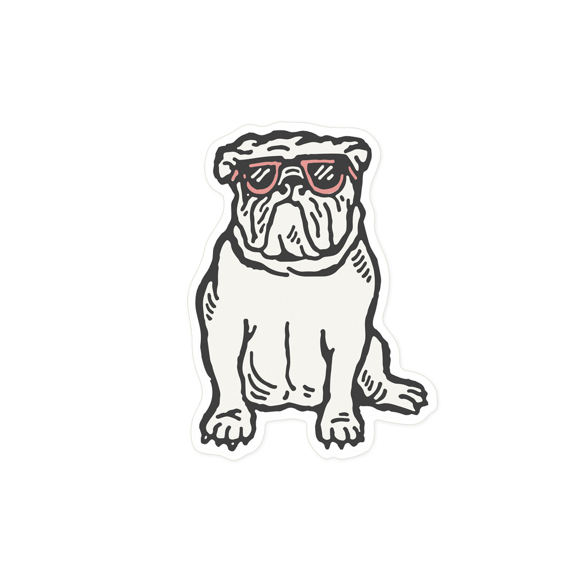 Relaxed Bulldog Sticker – Duke & Winston